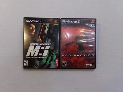 Mission Impossible & Red Faction - PS2 Games - Discs, Cases, & Manuals ...