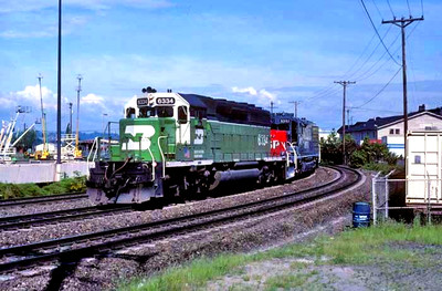 BN 6334 @ TAACOMA, WA_JULY 1993__ORIGINAL TRAIN SLIDE | eBay