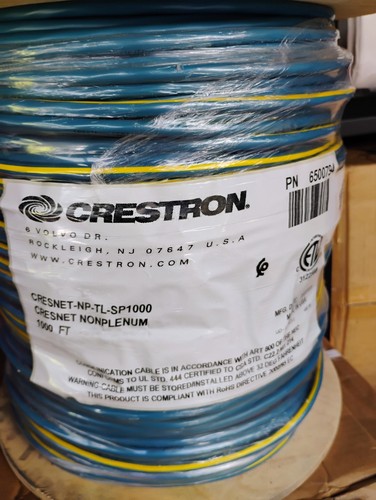 CRESTRON 6500794 CRESNET-NP-TL-SP1000 Control Cable Non-Plenum Teal ...