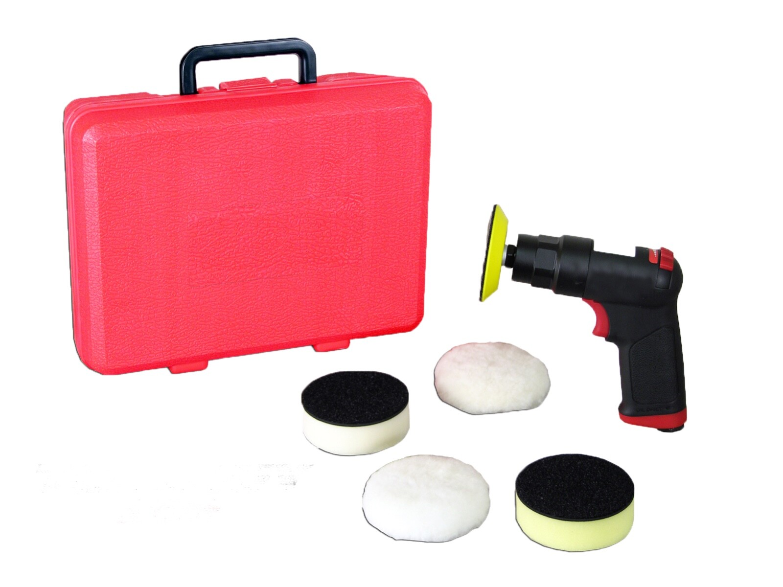 3" Mini Composite Pistol Grip Air-Operated Buffer/Polisher Kit -Foam ...