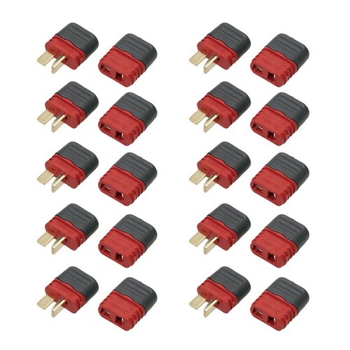 20pcs Female Male RC Deans Connectors Adapters T Plug for Lipo Battery ...