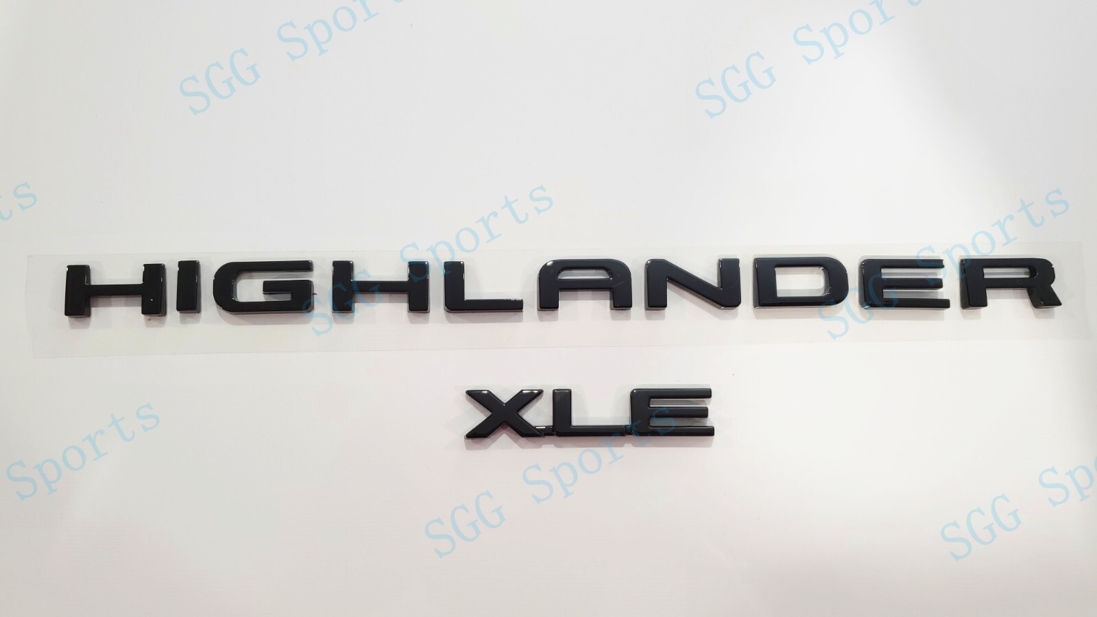 2PC Gloss Black Rear HIGHLANDER XLE Letter Emblem Fit For 2020+Toyota ...