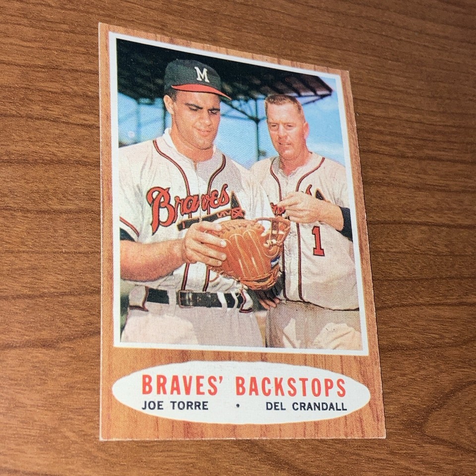 1962 Topps #351 Braves' Backstops Joe Torre Del Crandall Rookie Card ...