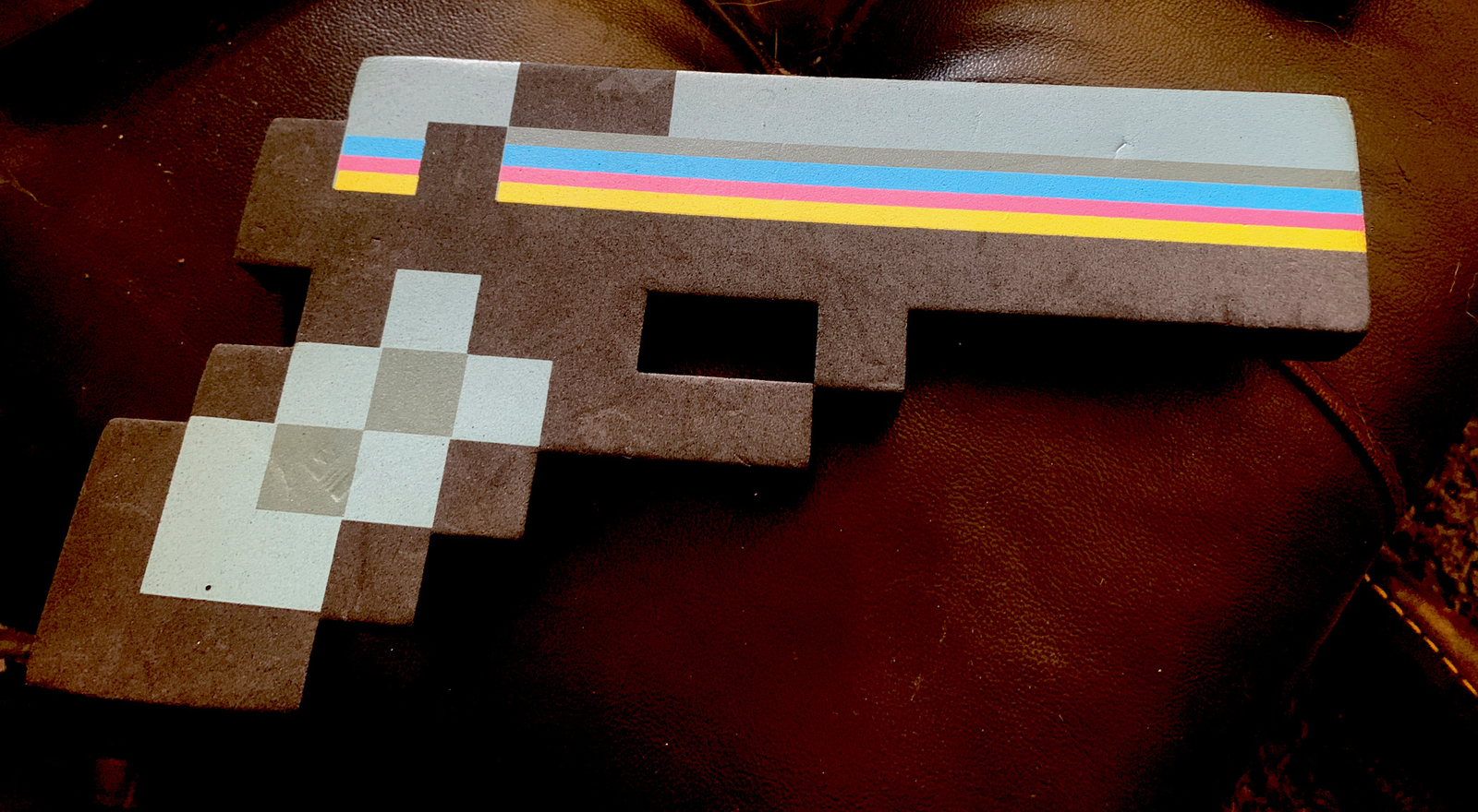 8-BIT PIXEL GUN - FOAM Black PISTOL - EVA FOAM HANDGUN - COLORS used ...