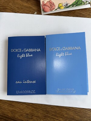 Light Blue & Eau Intense by Dolce Gabbana for Women. Sample Vials ...