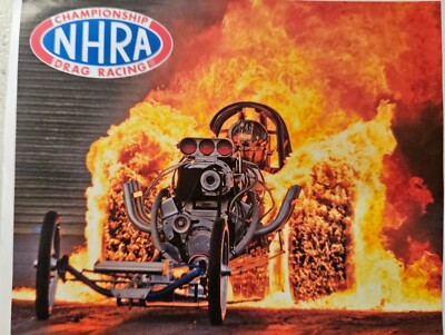 FLAMING BURNOUT Dragster Vinyl Decal Waterproof 2 Sizes. NHRA Drag ...