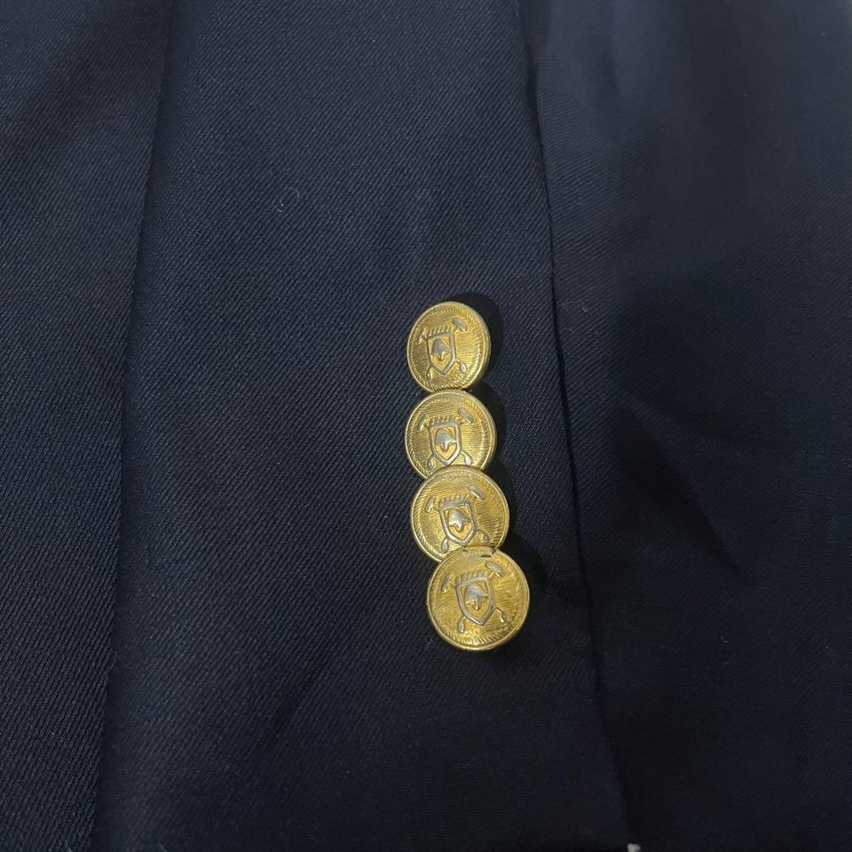 Ralph Lauren Navy Blue Gold Button Tailored Canada L | eBay