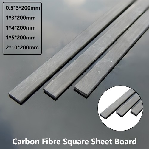 Carbon Fibre Square Sheet Board 0.5-2mm Thick for RC Model Car Aircraft ...