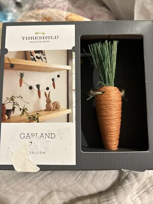 Threshold 5ft Carrot Spring Easter Garland Mantel Wall Decoration 2023 ...