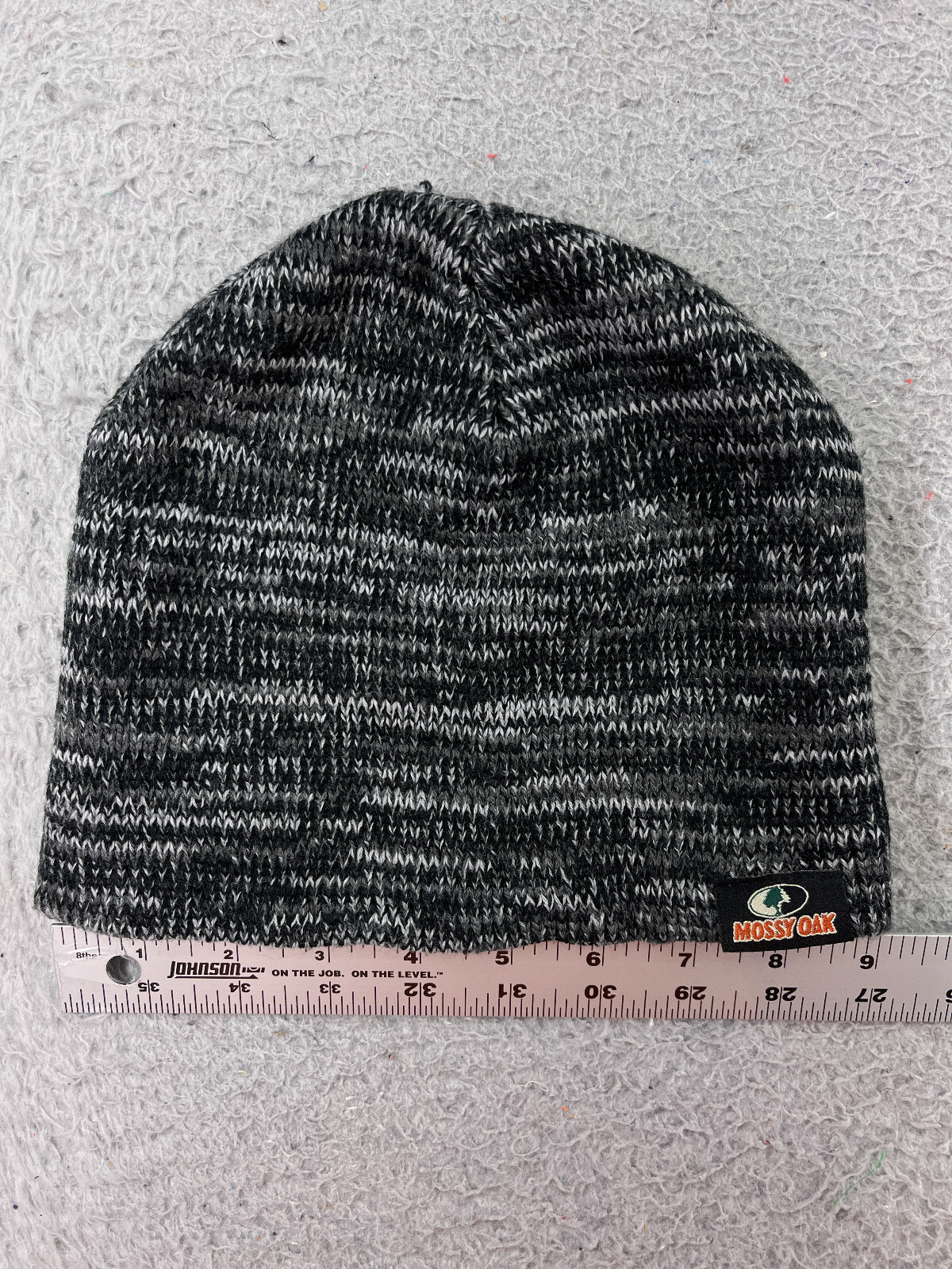 Mossy Oak Beanie Toque Mens One Size Gray Knit 100% Acrylic Hunt Fish ...