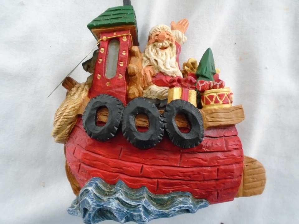 The David Frykman Portfolio Christmas Collection Figurine Santa On Boat ...