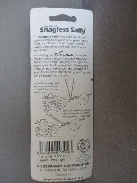 Hildebrandt Snagless Sally Hook 4 1/2 SSG B/Y | eBay