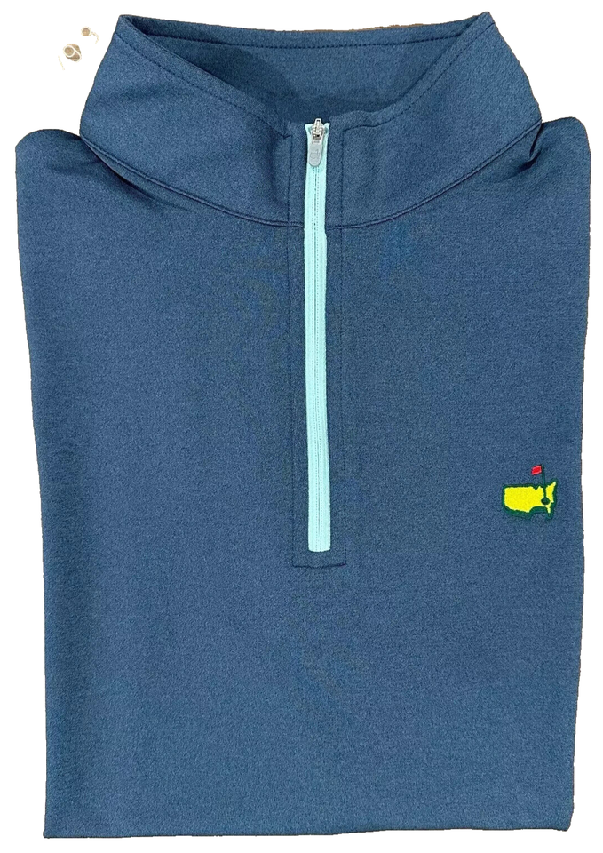 2026 Masters Peter Millar 1/4 Quarter Zip Golf Pullover Jacket Navy ...