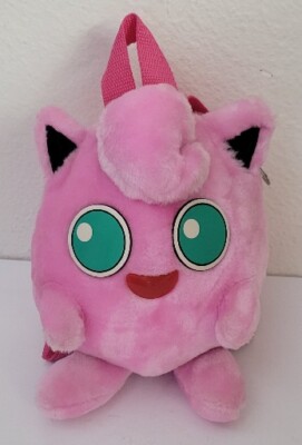 Nintendo Pokémon Pink Jigglypuff Fairy Plush Backpack 7 X 7 X 10" Back ...
