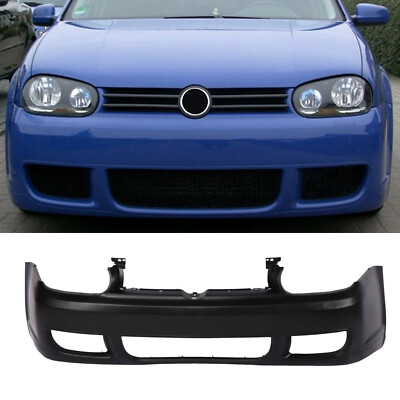 R32 Style Front Bumper Cover Unpainted Steel Mesh Fit 99-05 Volkswagen ...