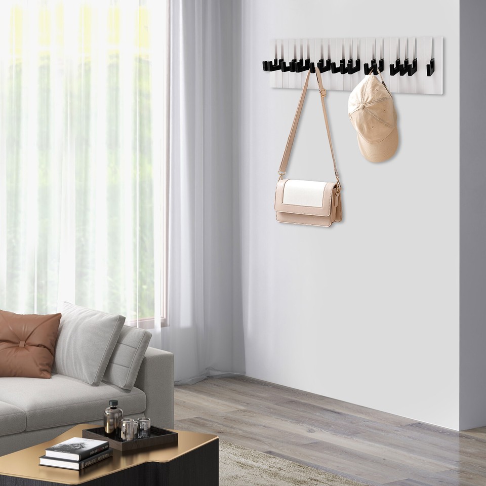 Wall-mounted Entry Coat Hook Piano Shape Artistic Coat Rack Heavy Duty ...