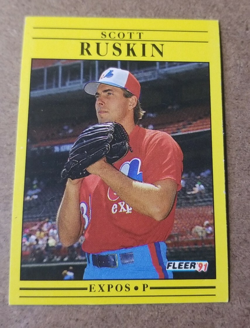 1991 Fleer Montreal Expos Baseball Card #246 Scott Ruskin | eBay