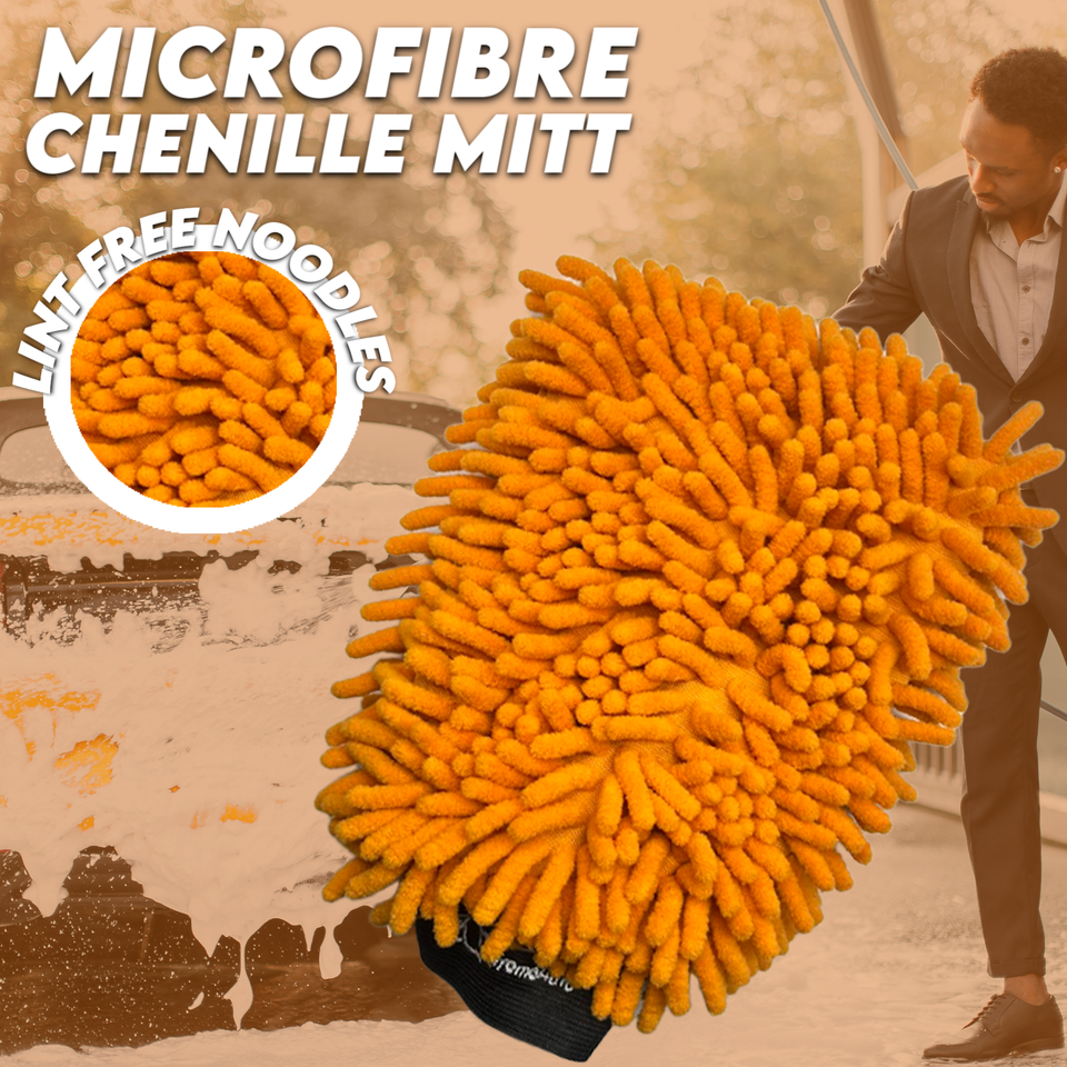 2 x Microfibre Car Wash Mitt Thick Soft Noodle Glove Cleaning Sponge ...