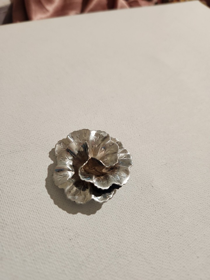 Vintage Danecraft Sterling Silver Flower Brooch | eBay