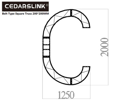 Cedarslink C-Shaped Bolt Square Truss | eBay