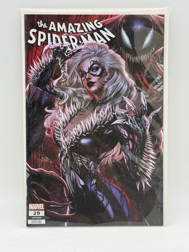 The amazing Spider-Man # 29 Black Cat Venom Cover Ariel Diaz. Rare | eBay