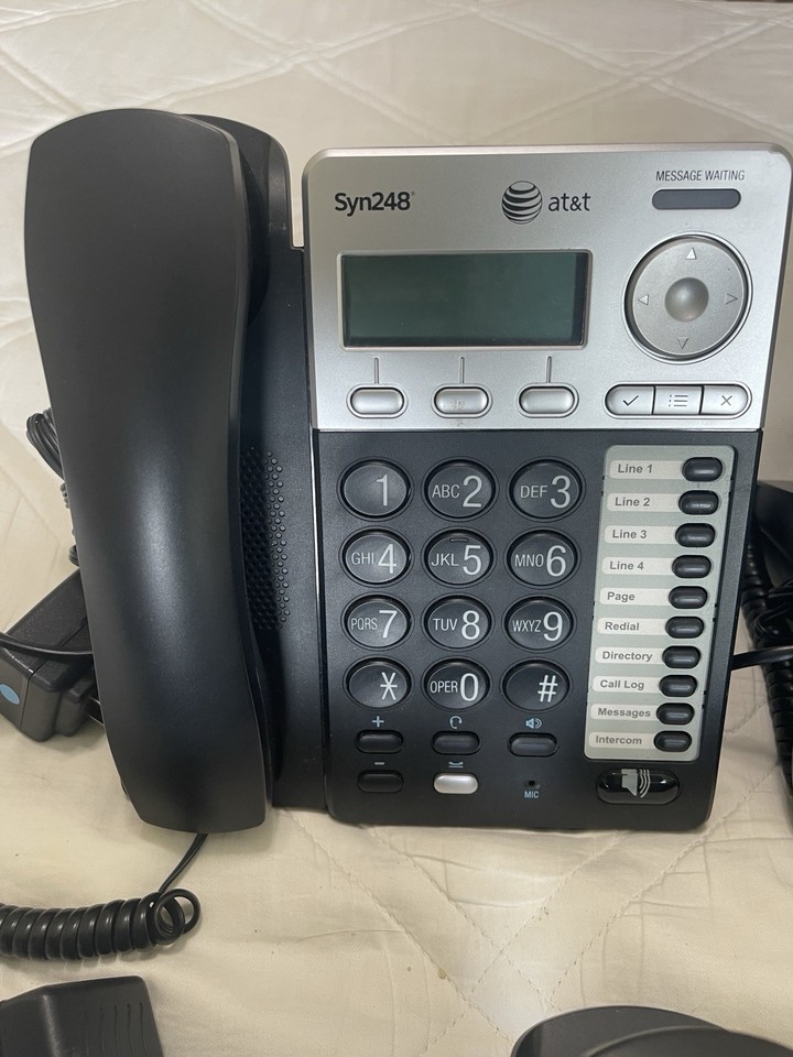 AT&T Syn248 Business Office Phone System Digital With 9 Phones And ...