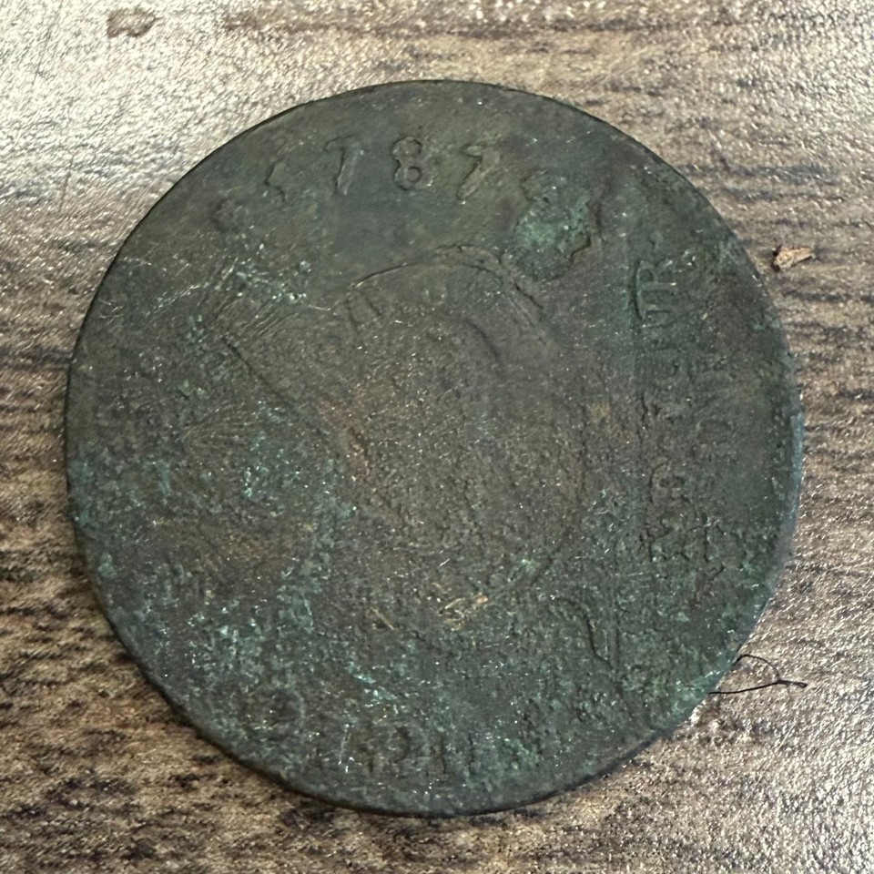 1787 Fugio Cent United States Colonial Corroded Copper 28mm Coin | eBay