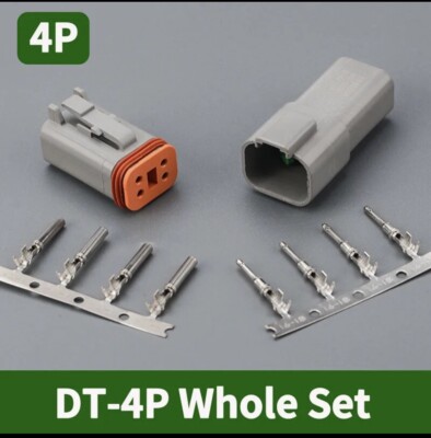 4 Pin Deutsch DT04-4P DT06-4S waterproof electrical connector kit FREE ...