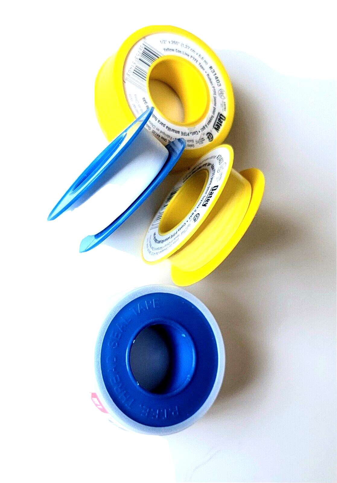 Oatey Yellow Gas Line PTFE Tape Thread Seal and 2 HFT plumbers Tape. | eBay