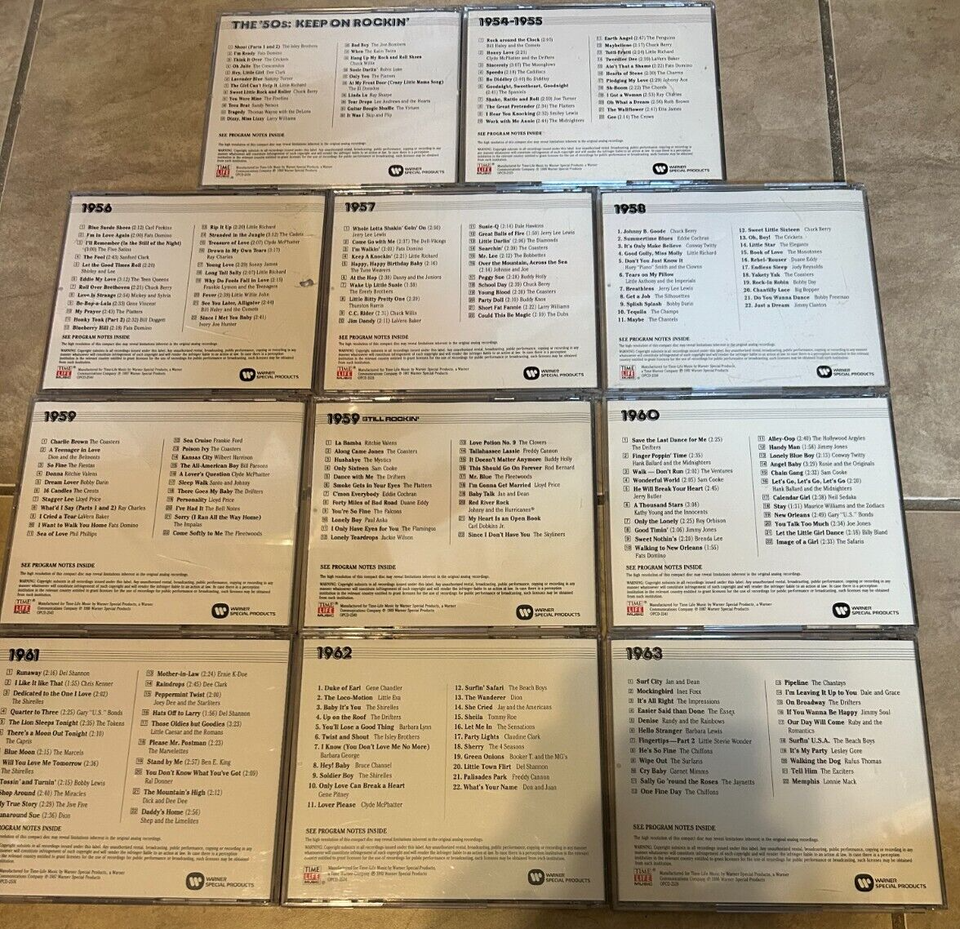HUGE LOT 11 Time Life CD Sets The Rock N Roll Era in Cases w/ books | eBay