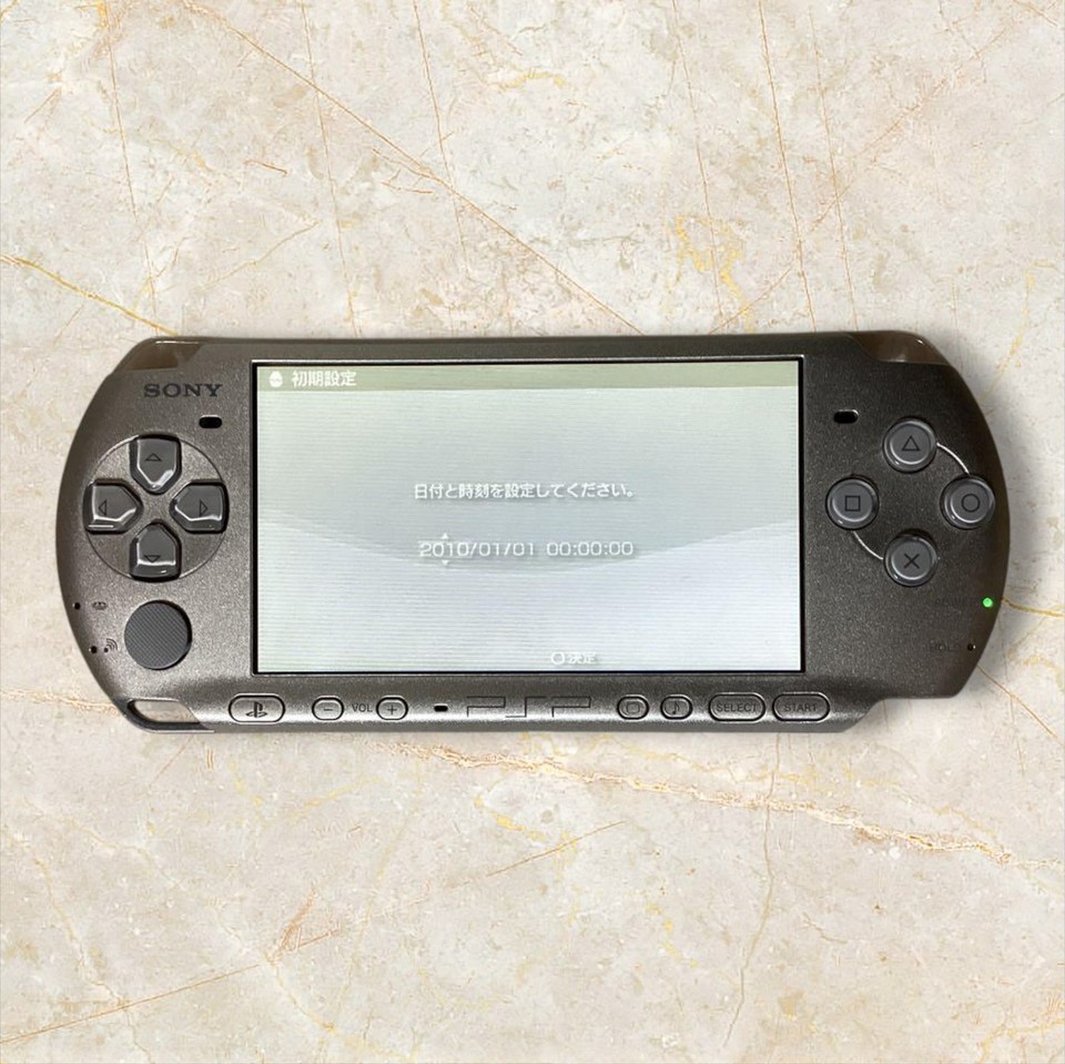 Sony PSP PlayStation Portable PSP-3000MS Mystic Silver Handheld Console ...