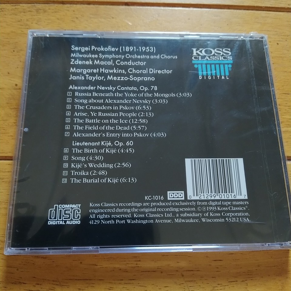 Sergei Prokofiev Alexander Nevsky Cantata & Lieutenant Kije Suite CD ...