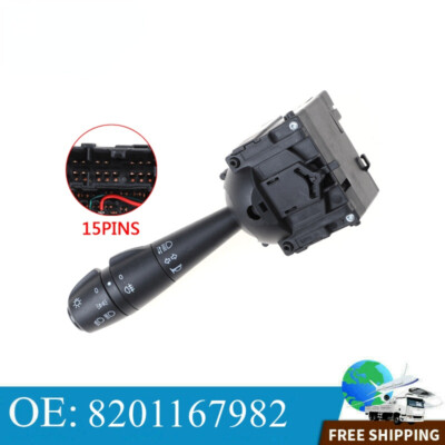 Steering Column Headlight Switch 8201167982 For Renault Dacia Sandero ...