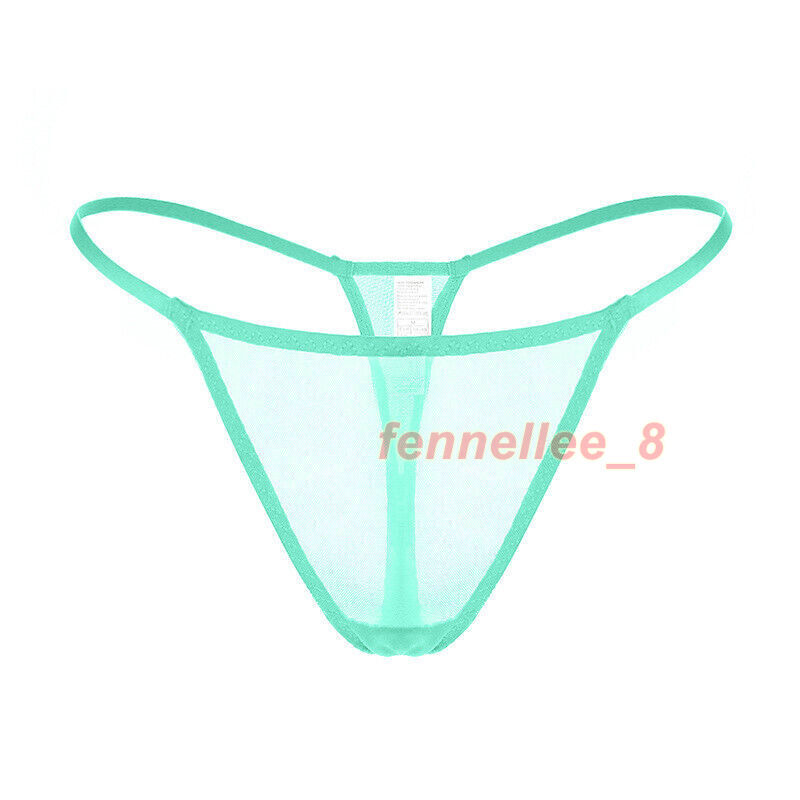 Ladies Sheer Low Waist Thongs Panties Sexy See Through G-String Briefs ...