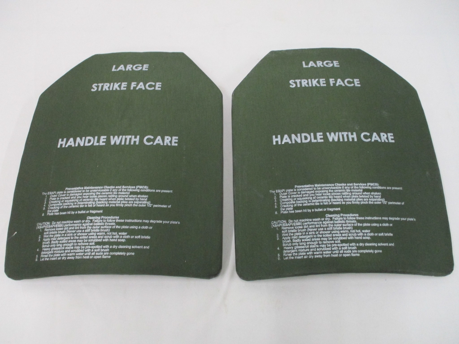 (2) Strike Face Plates - LARGE - Ceramic - Level Three - Revision E | eBay