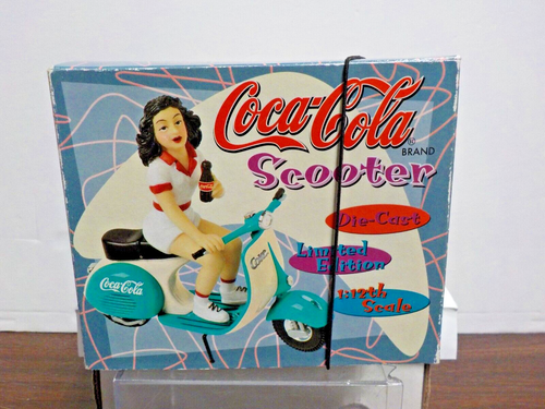 C0814 1998 Coca-Cola "Blue/White Scooter" 1/12 Scale Diecast Vehicle ...