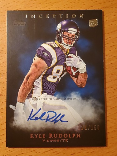 2011 Topps Inception Blue Kyle Rudolph Notre Dame Vikings Rookie TE #'d ...
