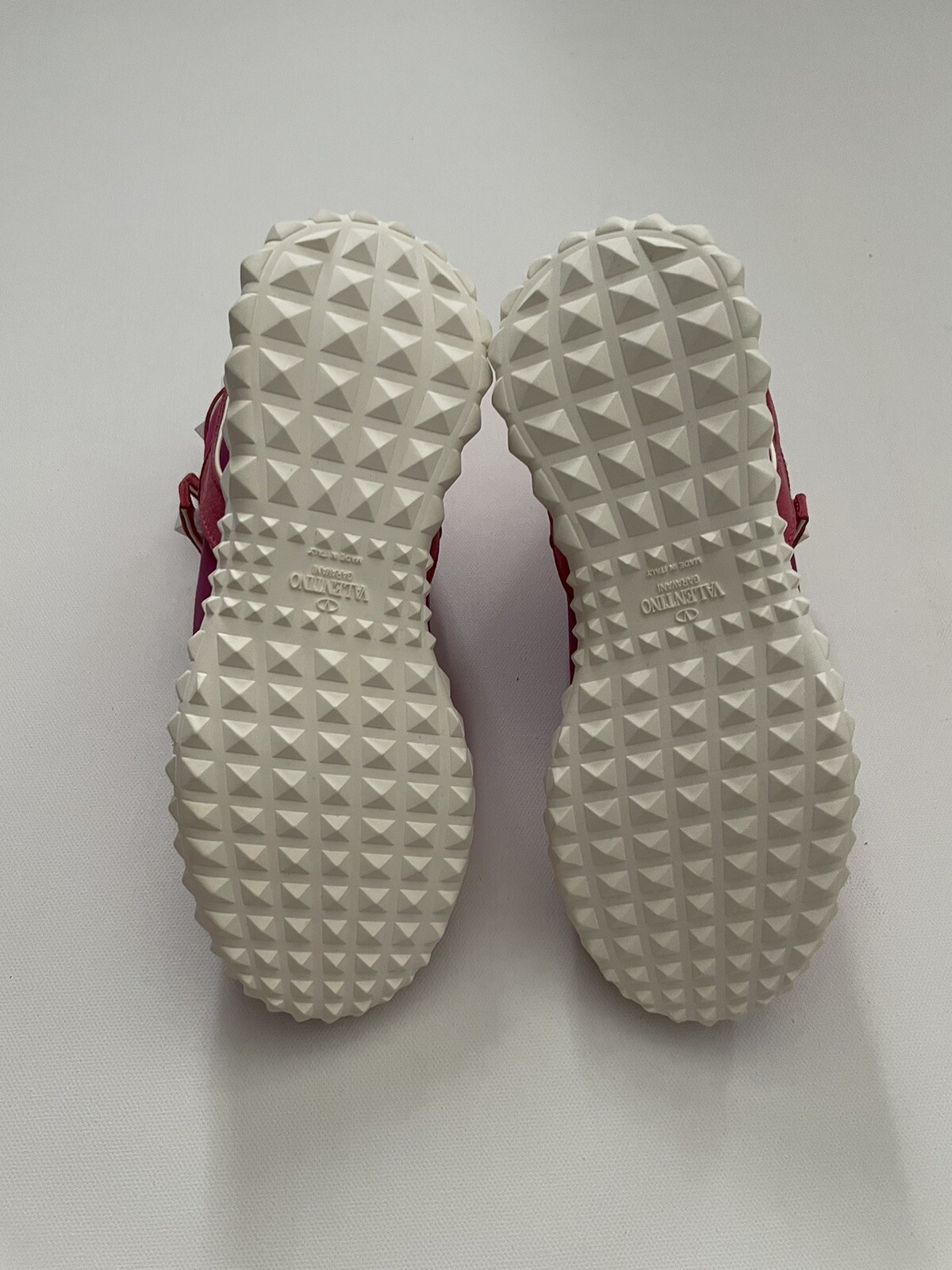 Valentino Pink Rockstud High top stretch gladiator sneakers 5 35 Barbie ...