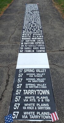 NEW YORK BUS ROLL SIGN WESTCHESTER COUNTY WHITE PLAINS TARRYTOWN WEST ...