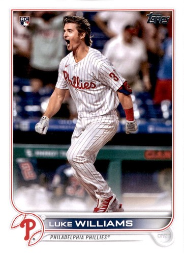 2022 Topps Philadelphia Phillies #62 Luke Williams Phillies Rookie Card ...