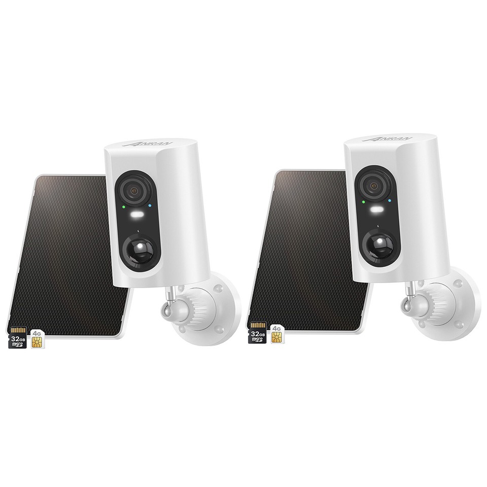 ANRAN 4G LTE Cellular Solar Security Cameras Wireless Outdoor No WiFi ...