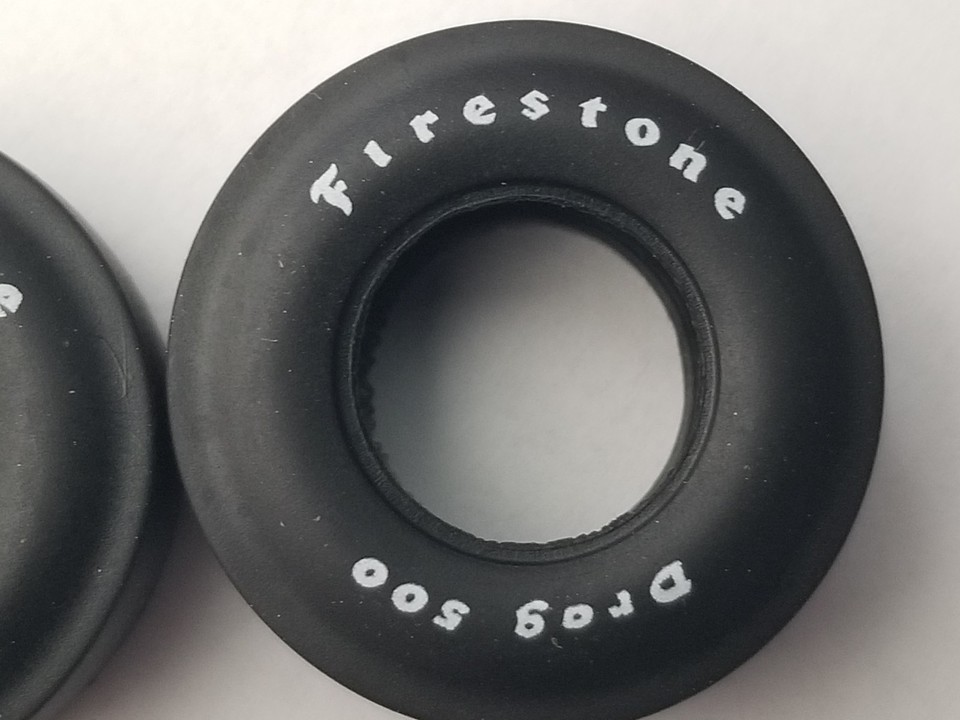 PAD PRINTED FIRESTONE DRAG 500 SLICKS from MPC 67 GTO 1:25 Model Kit ...