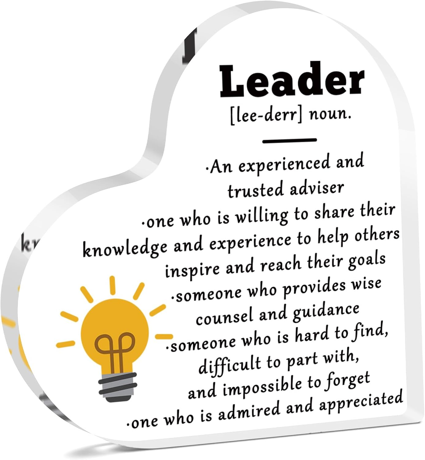 Leader Appreciation Gifts for Boss Mentor Manager Thank You Acrylic ...