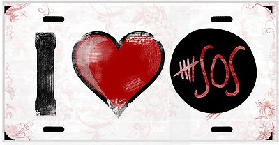 L@@K! 5 Seconds Of Summer 5SOS License Plate Vanity Auto Tag Room Sign ...