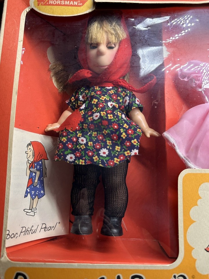 1960's Horsman Poor Pitiful Pearl Doll MIB NRFB vinyl 12" Gift Set ...