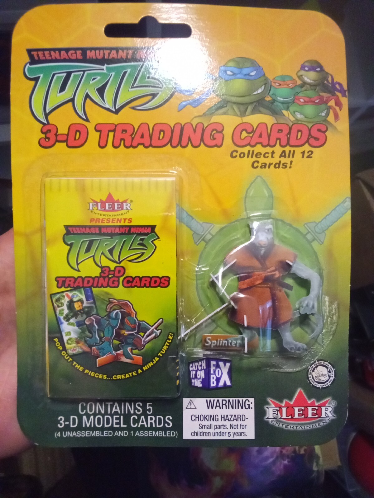 TMNT 3D Trading Cards Teenage Mutant Ninja Turtles Splinter Fleer 2003 ...