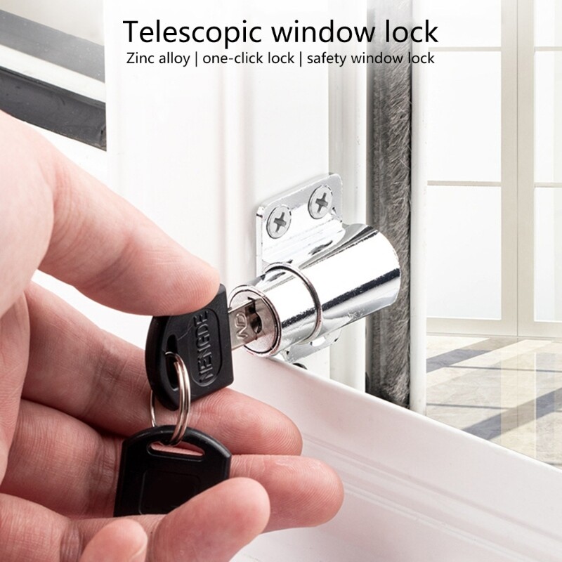 Keyed Metal Window Locks set Adjustable & Not Drill Lock set for ...