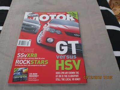 MOTOR MAY 2003 - GT v HSV / SS v XR8 / Subaru / VW Golf/ Territory ...