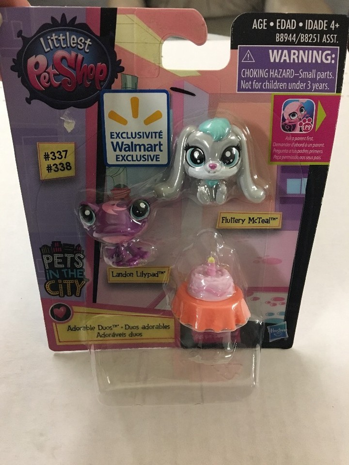LITTLEST PET SHOP LPS PETS IN THE CITY #337 & #338 FROG BUNNY RABBIT | eBay