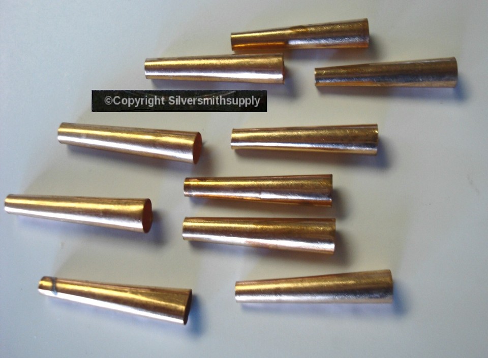 Ten 1" Copper Cones Metal Native American Craft Jewelry Supplies ...